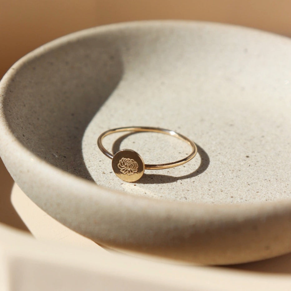 Birth Flower Ring – Token Jewelry