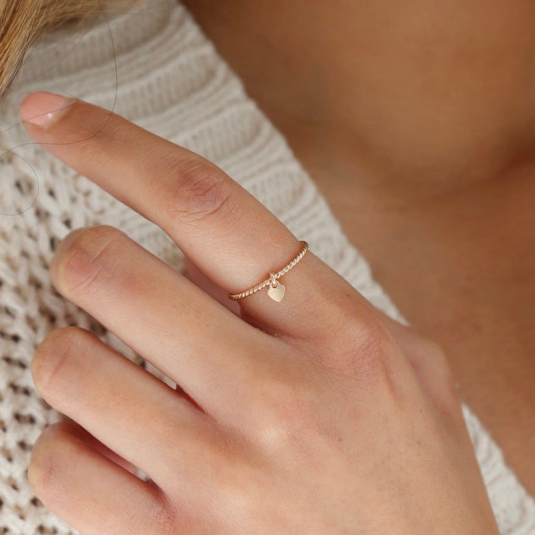 Heart Charmed Ring – Token Jewelry