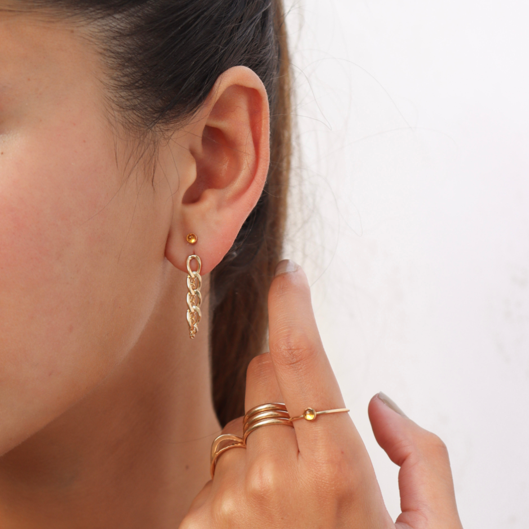 Alex Chain Studs – Token Jewelry