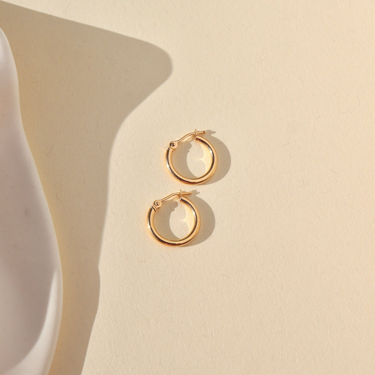Classic Hoops in 14k Gold – Token Jewelry